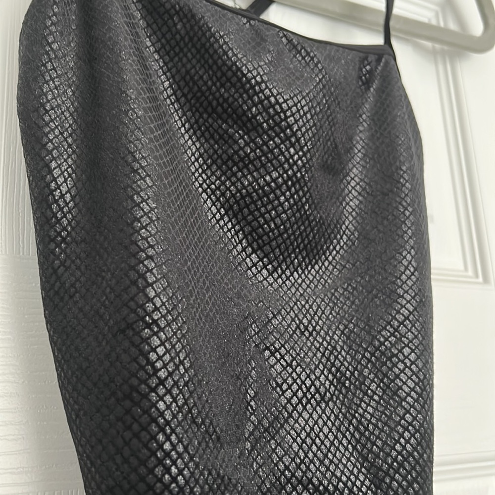 Eleve Renae Black Snake Velvet Leotard. Never Worn!! … - Gem